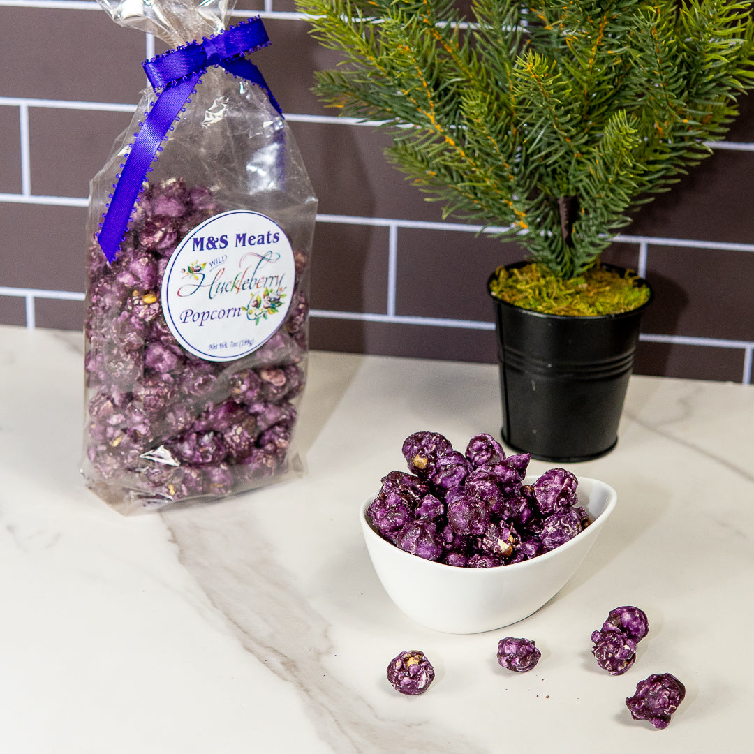 Wild Huckleberry Popcorn 7oz – M&S Meats Montana